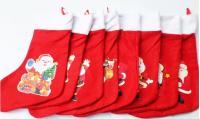 China 16 Inch Christmas Santa Stocking Plush Gift Holiday Decoration OEM Custom Logo SGS Certified for sale