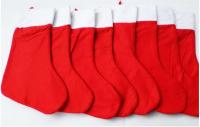 China 16 Inch Christmas Santa Stocking Plush Gift Holiday Decoration OEM Custom Logo SGS Certified for sale