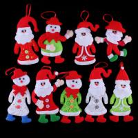 China Christmas Tree Santa Stuffed Doll 12cm 19cm Soft Plush Toy Holiday Decoration for sale