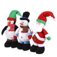 China Custom OEM 40cm Christmas Stuffed Santa Doll Snowman Plush Toy for Kids Gifts for sale