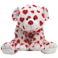 China 25cm Valentine Soft Plush Dog Stuffed Toy with Red Heart for Gift OEM Custom Logo for sale