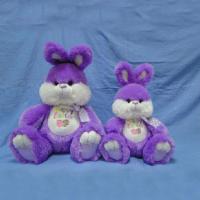China 16 Inch Purple Easter Bunny Rabbit Push Toy Plush Stuffed Animal Festival Gift for sale