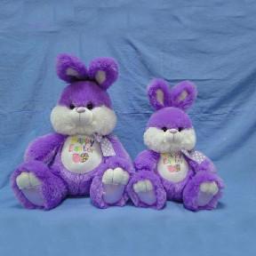 China 16 Inch Purple Easter Bunny Rabbit Push Toy Plush Stuffed Animal Festival Gift for sale