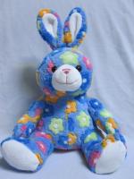 China Rose / Blue Stuffed Easter Bunnies Soft Push Toys Custom Made for sale