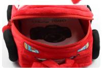 China Disney Lightning McQueen Plush Backpack School Bag 35cm for Kids Promotional Gifts for sale