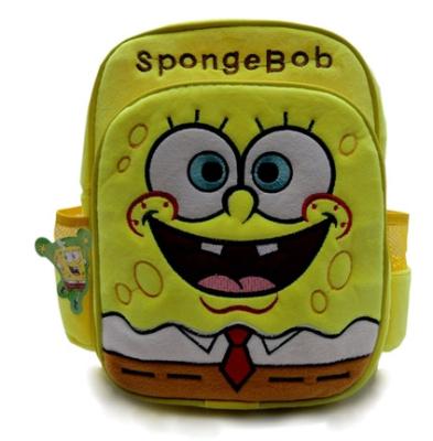 China Custom Sponge Bob Kids School Backpack 35x25x10cm Eco-Friendly Plush Fabric for sale