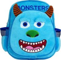 China Blue Monsters University Sulley Plush Backpack for Kids 35x25x10cm Soft Fabric School Bag for sale