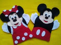 China Disney Mickey Mouse Minnie Mouse Felt Finger Puppets 10cm for Promotion Gifts OEM for sale