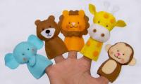 China Custom Felt Monkey Finger Puppet 10cm for Promotional Gifts OEM Logo for sale