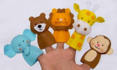 China Custom Felt Monkey Finger Puppet 10cm for Promotional Gifts OEM Logo for sale