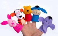 China Disney Felt Finger Puppets 10cm Set Donkey Tigger Piglet Pooh Elephant OEM for sale