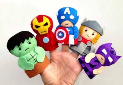 China Custom Felt Finger Puppets 10cm Avengers Toys for Promotion Gifts with CE ASTM Certifications for sale