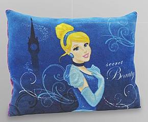 China Custom Disney Princess Cinderella Plush Pillow 30x40cm Soft Fabric Bedding for Kids for sale