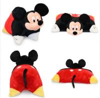 China Custom OEM Disney Mickey Mouse Plush Pillow Cushion 40x45cm Polyester Red for Bedding for sale