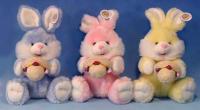 China Long Hair Plush Easter Bunnies Stuffed Toys 25cm Yellow Pink Blue Soft Plush for Festival Celebration for sale
