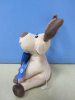 China 20cm Christmas Plush Reindeer Moose Stuffed Animal Toy with Ribbon for Holiday Promotion for sale