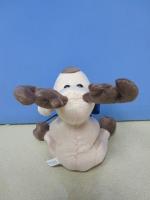 China 20cm Christmas Plush Reindeer Moose Stuffed Animal Toy with Ribbon for Holiday Promotion for sale
