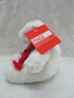 China Coca Cola Polar Bear Stuffed Animal Christmas Plush Toy 16cm Soft Long Pile for sale
