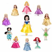 China 12 inch Disney Princess Dolls Plush Toys Soft Stuffed for Kids Gifts for sale
