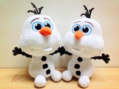 China Custom Disney Frozen Olaf Plush Toy 7 Inch Bead Head Stuffed Animal Soft Doll OEM for sale