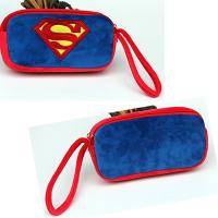 China Plush Pencil Pouch 18x8x5cm Cartoon Character Red Blue for Promotion Gifts OEM for sale
