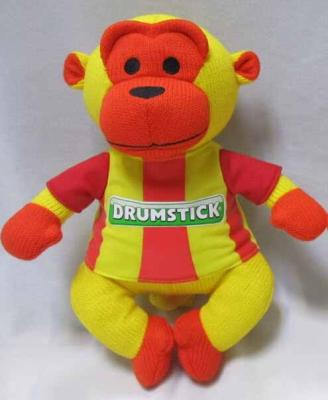 China Knitted Monkey Stuffed Animal Plush Toy 22cm Yellow for Promotion Gifts CE EN71 for sale