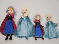 China Disney Frozen 20 inch Ana and Elsa Plush Toys Soft Cartoon Stuffed Doll 50 cm for sale