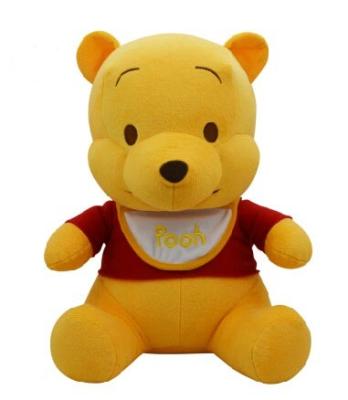 China Disney Winnie the Pooh 20cm Soft Plush Stuffed Toy Big Head Cute Red Yellow for sale