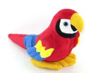 China Red Forest Parrot Stuffed Animal Toy 20cm Soft Plush Children Gift OEM Custom Logo for sale