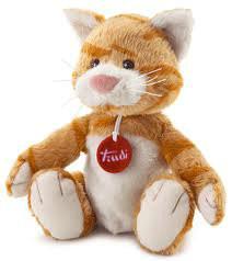China Custom Brown Cat Plush Toy 25cm Sitting Stuffed Animal with Badge for Promotional Gifts for sale