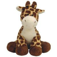China Custom Brown Giraffe Stuffed Animal Plush Toy 20cm Sitting and Standing Pose OEM for sale