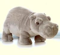 China Custom 25cm Grey Hippo Stuffed Plush Toy Soft Polyester Animal for Promotional Gifts for sale