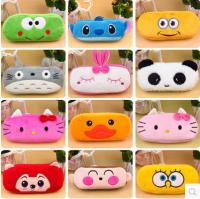 China Plush Animal Pencil Case 18x8x5cm Cute Kids School Pencil Bag OEM Custom Logo for sale