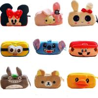 China Disney Cartoon Plush Pencil Pouch 20x10x8cm Animal Zipper Pencil Case OEM for sale