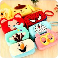 China Frozen Olaf Cartoon Plush Pencil Pouch 20x10x8cm Plush Velboa Animal Zipper Pencil Case for sale