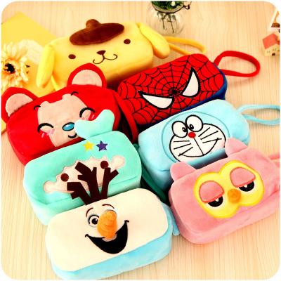China Frozen Olaf Cartoon Plush Pencil Pouch 20x10x8cm Plush Velboa Animal Zipper Pencil Case for sale