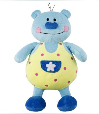 China Custom 40cm Blue Plush Baby Music Toy with Talking IC for Early Learning for sale