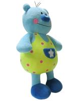 China Custom 40cm Blue Plush Baby Music Toy with Talking IC for Early Learning for sale