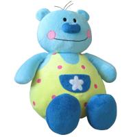 China Custom 40cm Blue Plush Baby Music Toy with Talking IC for Early Learning for sale
