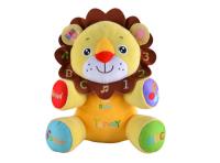 China Talking Blue Elephant Plush Toy 25cm with Music for Baby Learning OEM Custom for sale