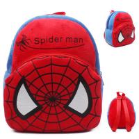 China Custom Cartoon Spiderman Kids School Backpack 35cm Soft Plush Red for sale