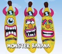 China 12 inch Carnival Monster Banana Stuffed Plush Toy 30cm Soft PP Cotton for Festival Holiday for sale