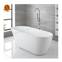 China Italy Style Artificial Stone Bathtub White Freestanding Bath for sale