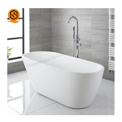 China Italy Style Artificial Stone Bathtub White Freestanding Bath for sale