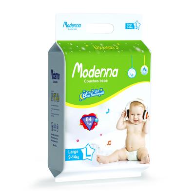 China Baby Natural Disposable Diapers with Magic Tapes - 480ml to 1280ml Absorption Capacity, S/M/L/XL Sizes for sale