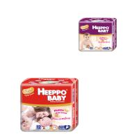 China Heeppo High Absorbency Baby Diapers with 600-900ml Capacity and Magic Tape Design for 3-13+ kg Infants for sale