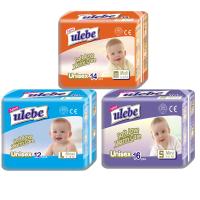 China Ulebe Ultra Absorbent Baby Diaper Pant A Grade Disposable Tape Diapers 380-540mm Length 4-20kg Weight Range for sale