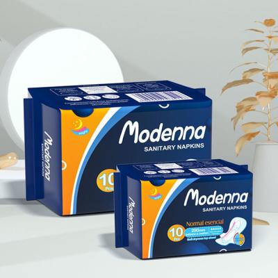 China Modenna OEM Organic Cotton Sanitary Pads 155-350mm Sizes with Super Absorbent SAP Technology for Women's Hygiene for sale