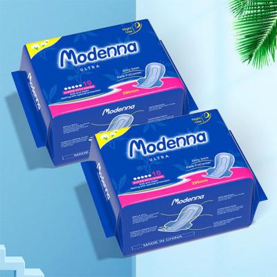China Cotton Disposable Sanitary Napkin 150mm/240mm/285mm Super Absorbent with Mint Essence OEM Manufacturing for sale
