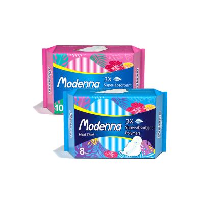 China OEM Sanitary Towel Pads Disposable Breathable Winged 50-120ml Absorption 290-410mm Length Options for sale